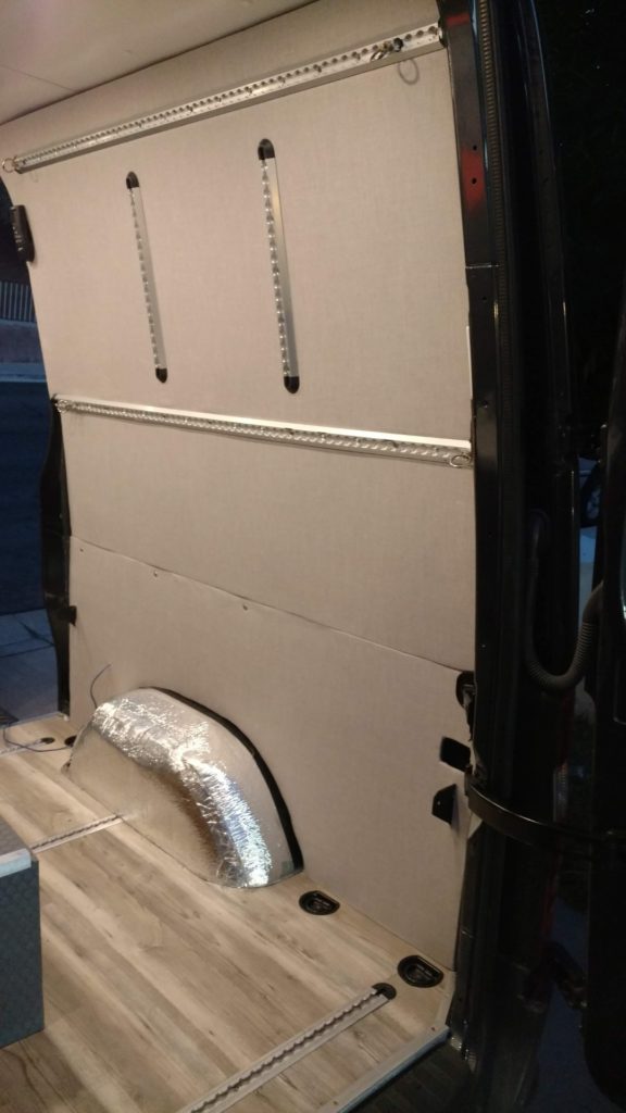 Adding Upholstered Wall Panels in our Sprinter Van