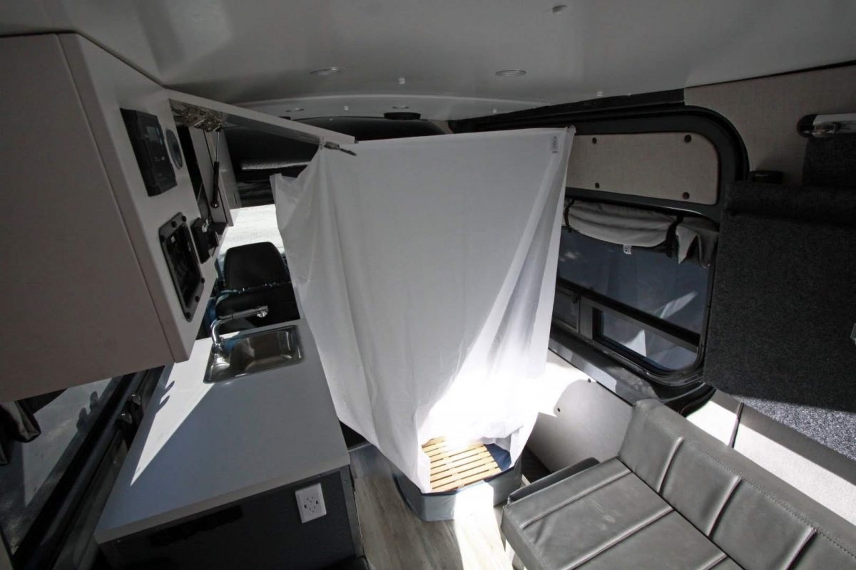 Sprinter Van Indoor Shower Enclosure & Pan: Portable and Easy