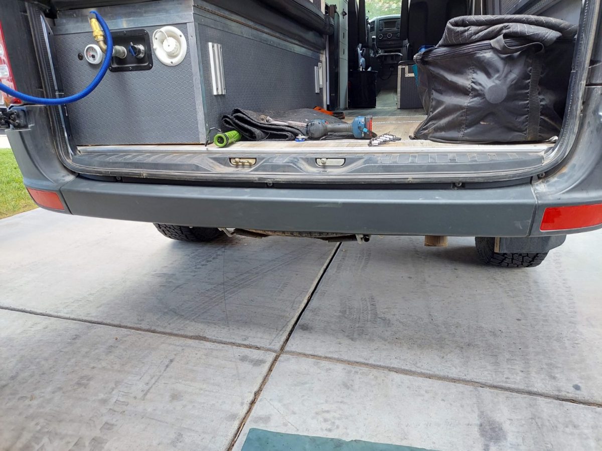 Sprinter Step Bumper Removal & Hitch Receiver, Wiring Install | Live ...