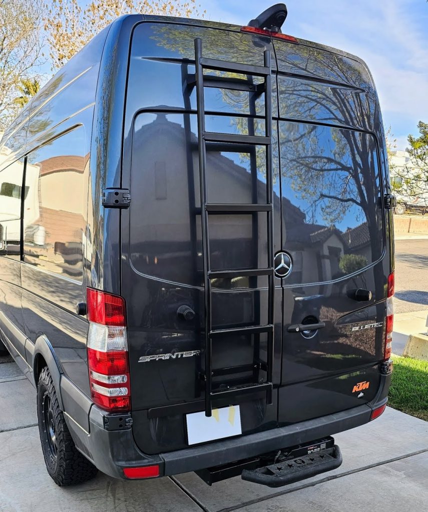 Flatline Van Co Sprinter Rear Ladder Install & Review
